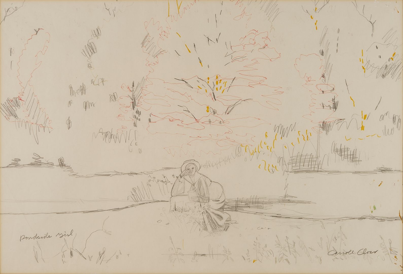 Carroll Cloar | Pond Side Girl | MutualArt