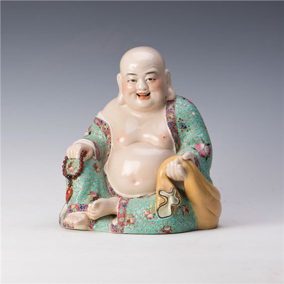Zeng Longsheng | Chinese famille rose smiling Buddha (19th Century 20th ...