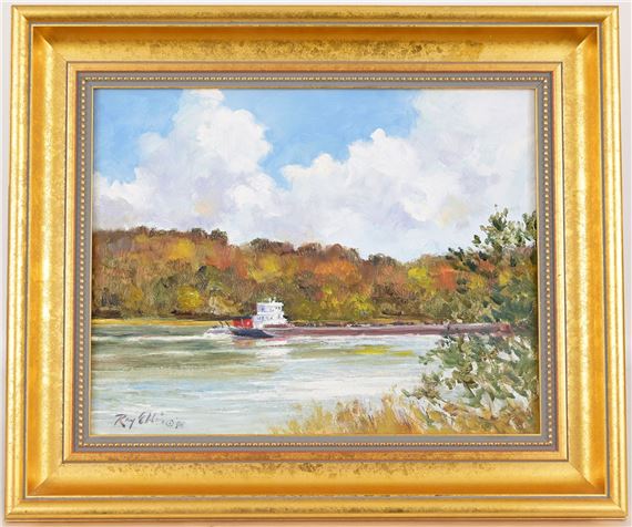 Ray Ellis | Ohio River Barge | MutualArt