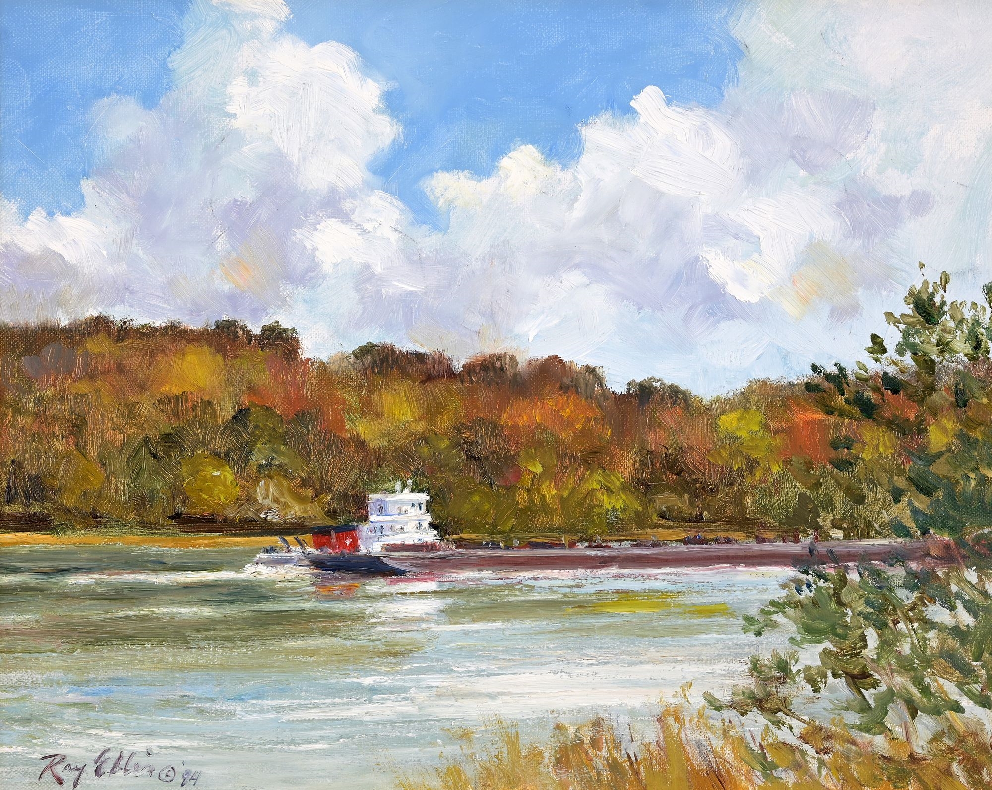 Ray Ellis | Ohio River Barge | MutualArt