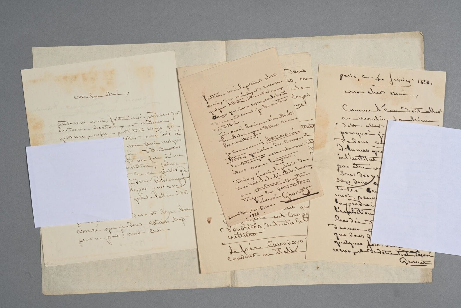 François Marius Granet | 3 autograph letters signed to his friend ...