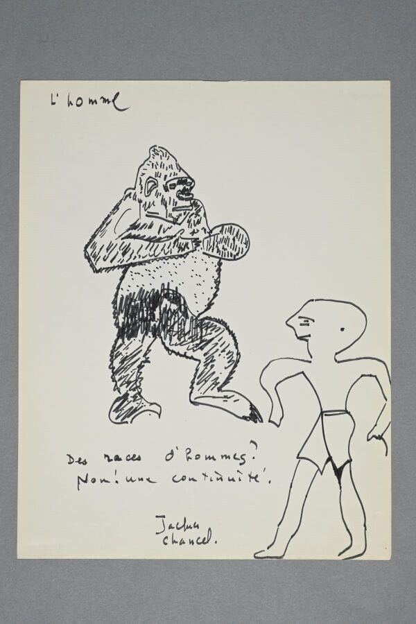 Jacques Chancel | Gorilla and man | MutualArt