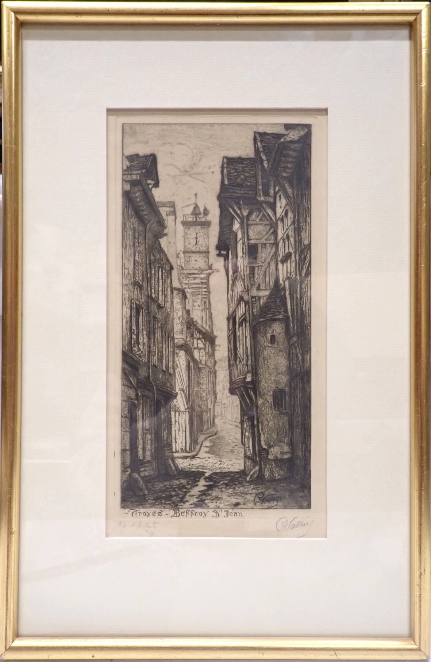 Robert Vallois | Le beffroi de l'Eglise Saint-Jean à Troyes | MutualArt