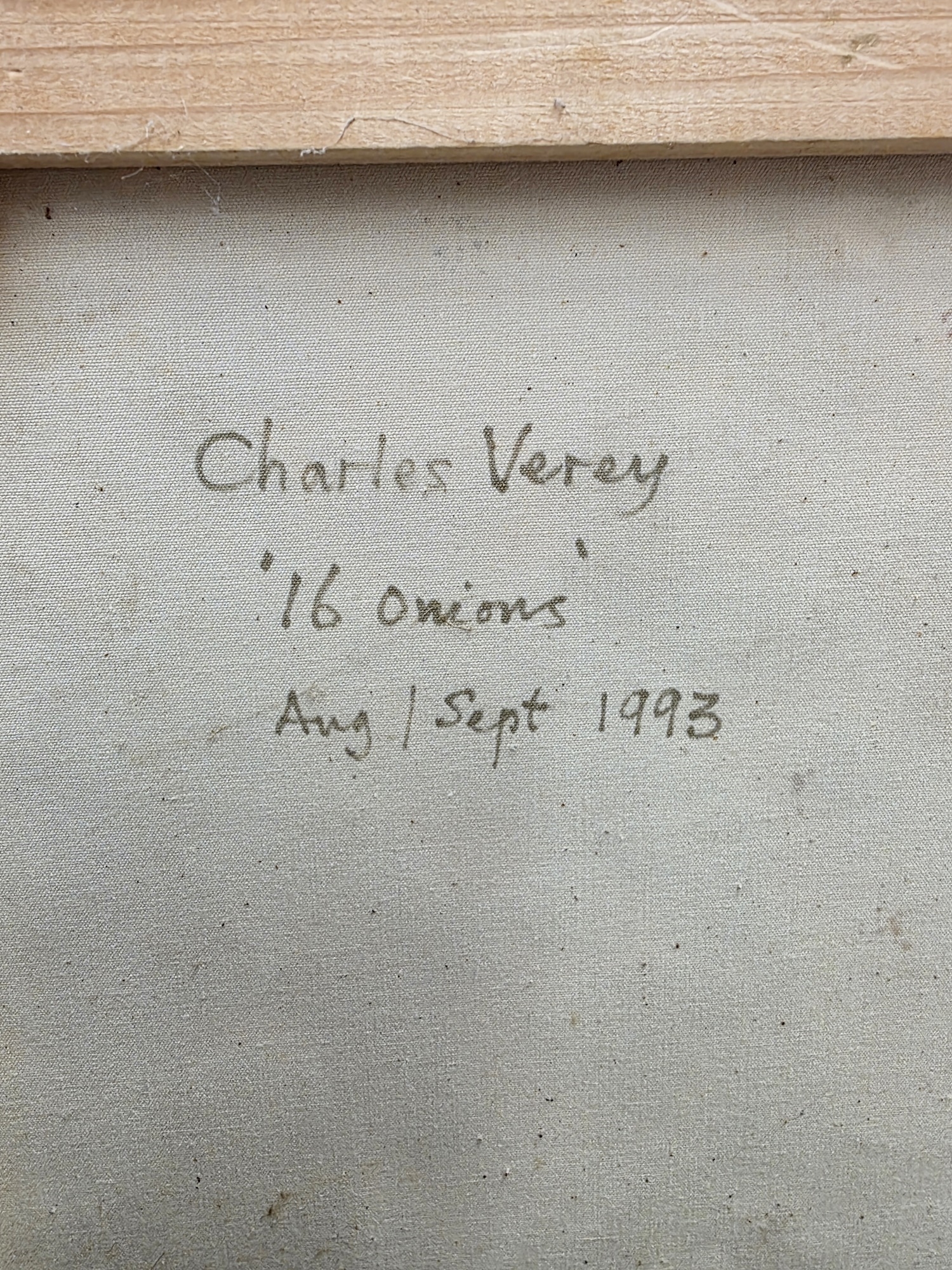 Charles Verey | 16 Onions (1993) | MutualArt