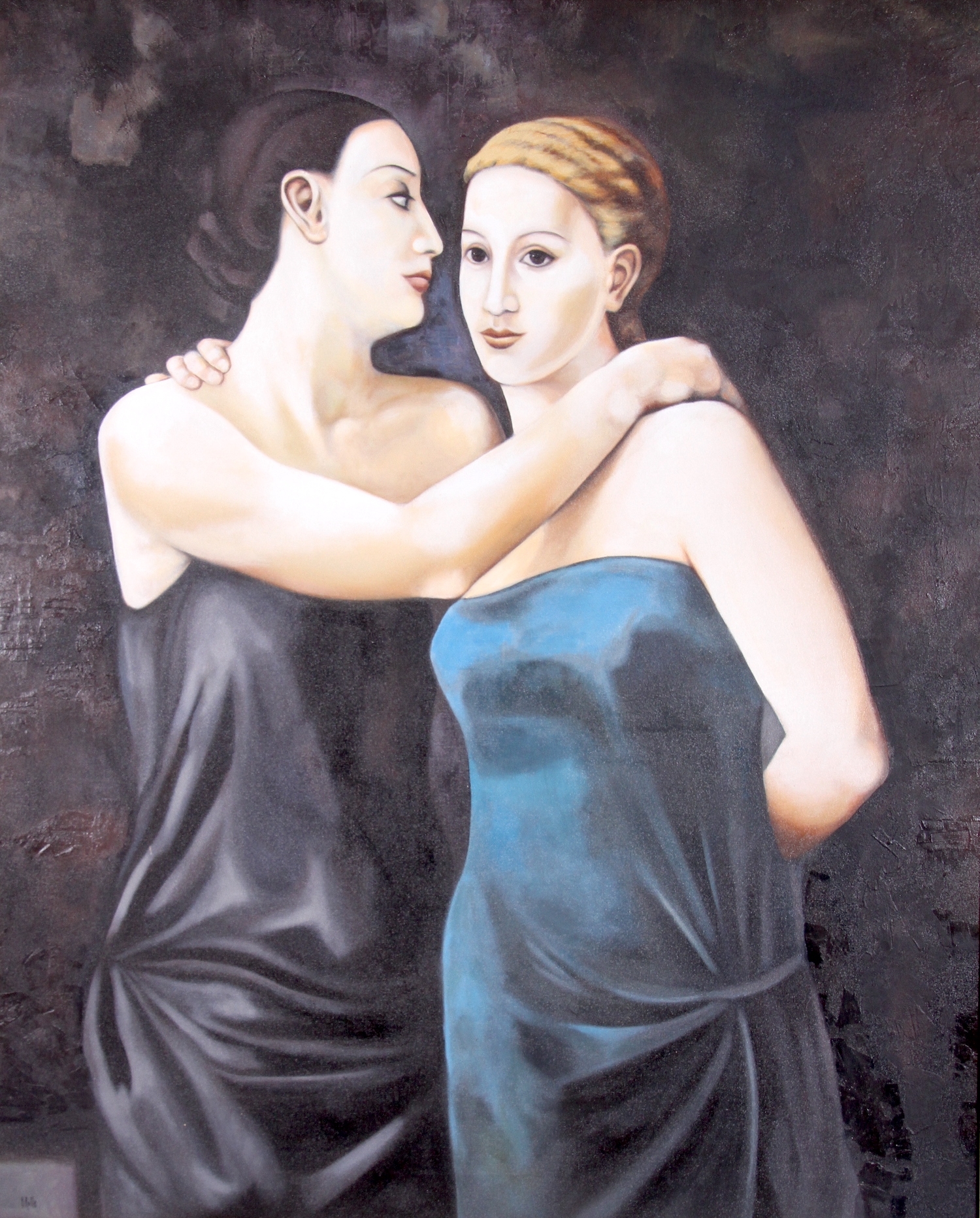 Brian Rolfe | EMBRACING WOMAN, copy of Ubaldo Oppi's Le Amiche | MutualArt