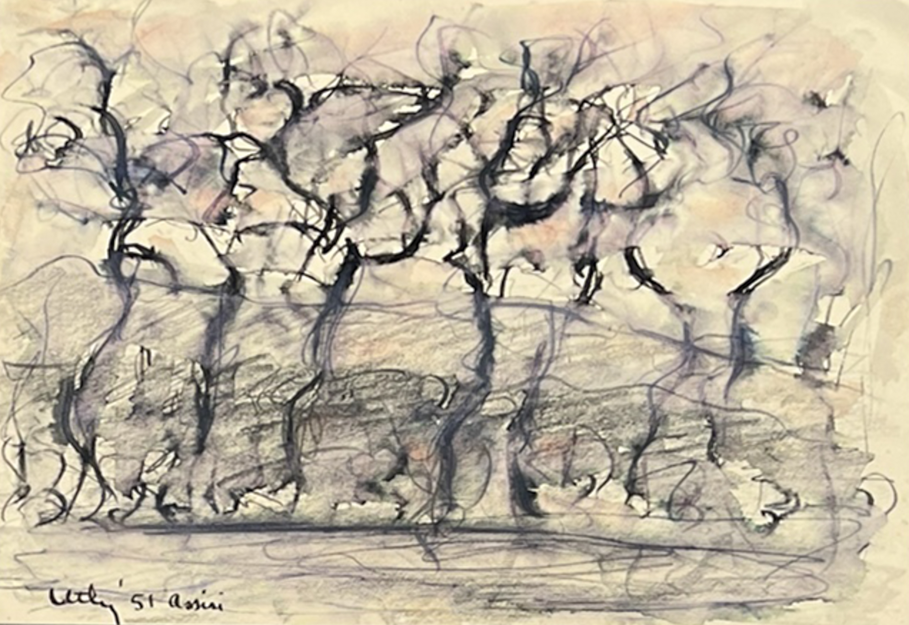 Windsor Utley | Italian Landscape (1951) | MutualArt