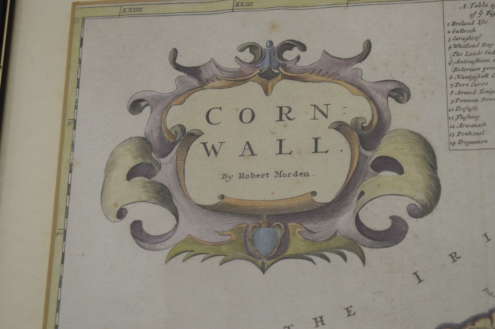 Robert Morden | hand coloured map of Cornwall (18th Century) | MutualArt