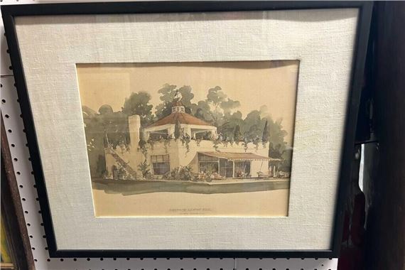 Arthur Lowe | Architectural watercolor of a home (1905) | MutualArt