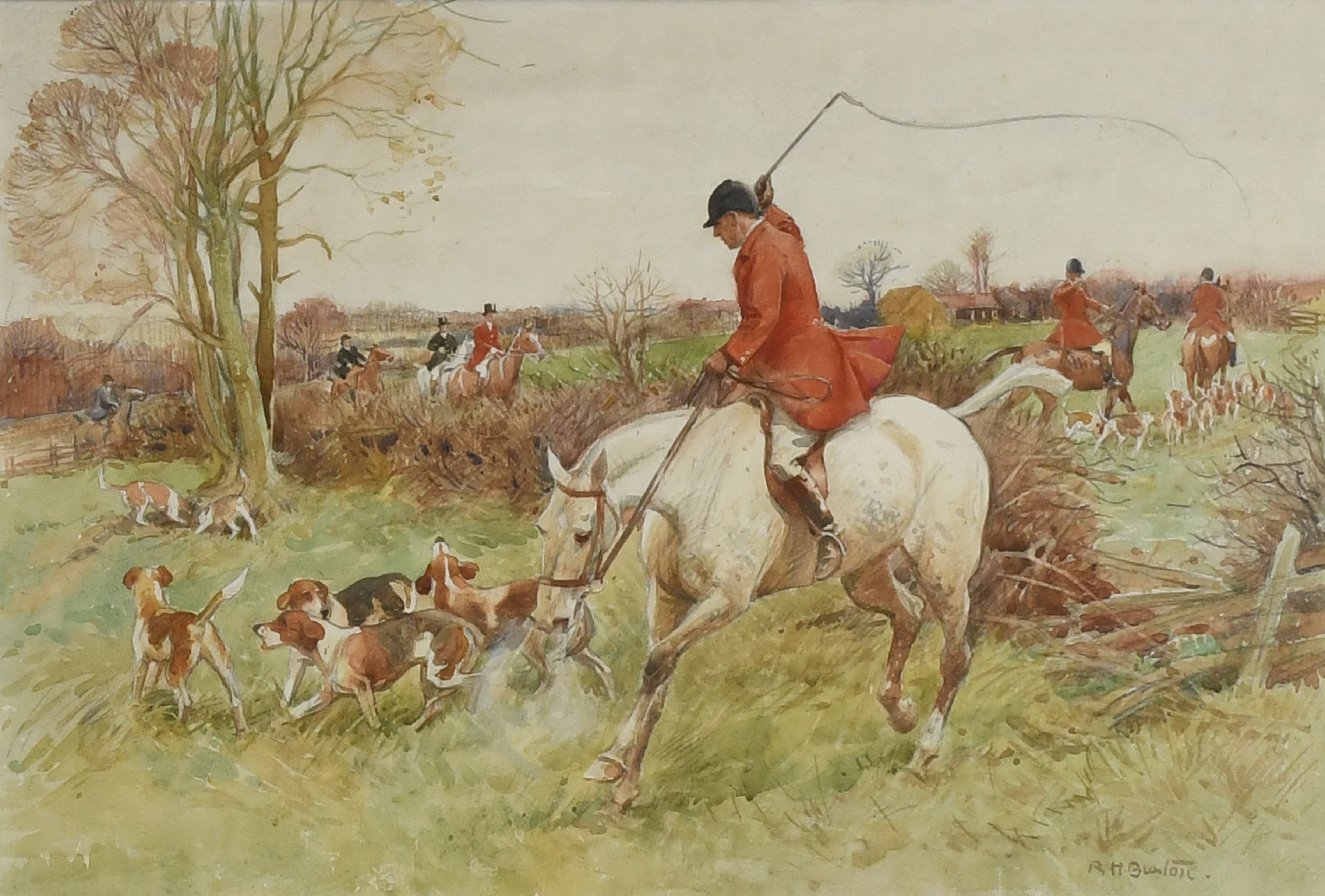 R. H. Buxton | Whipper in-were rabbit, South Downs, The Heythrop ...