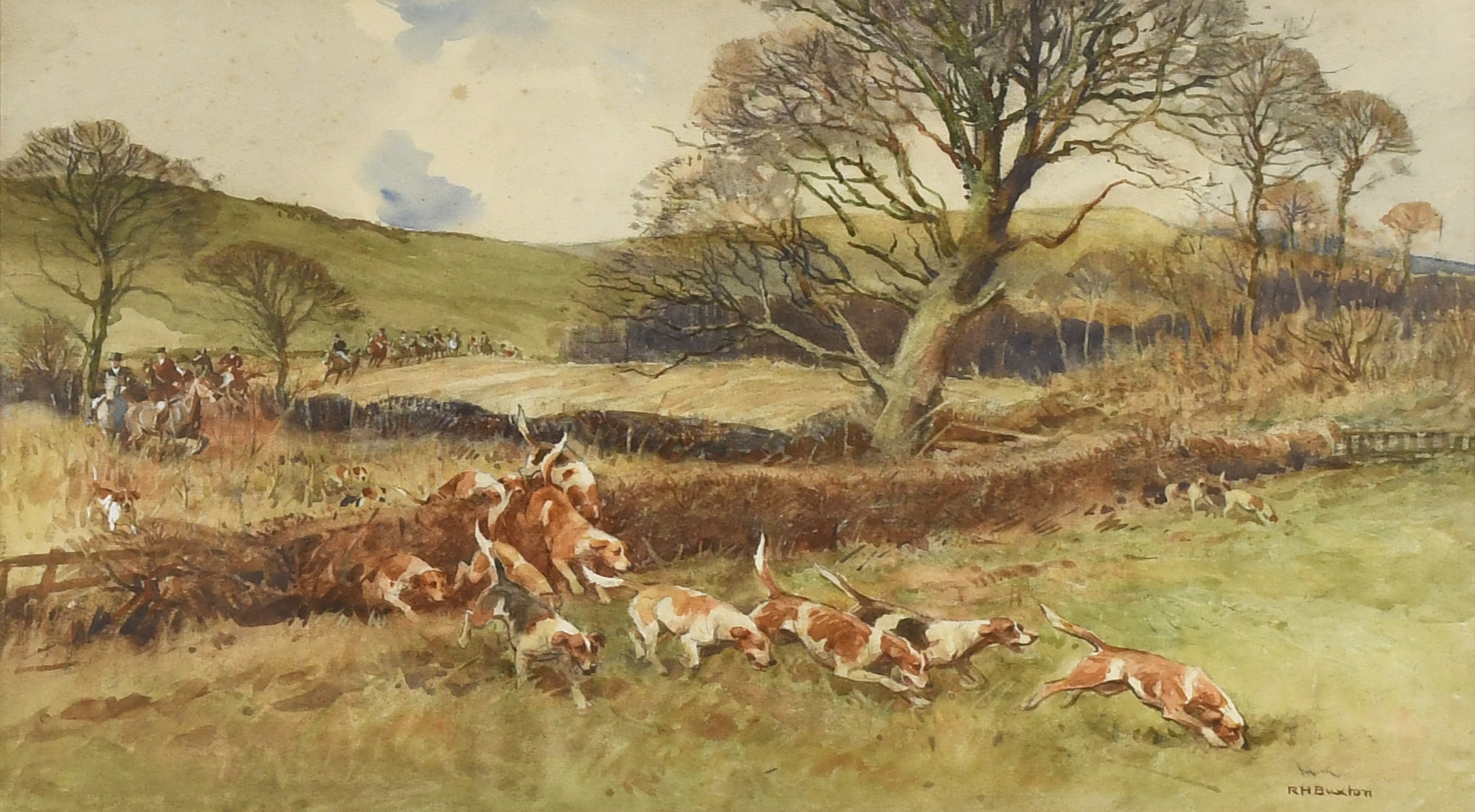 R. H. Buxton | Whipper in-were rabbit, South Downs, The Heythrop ...