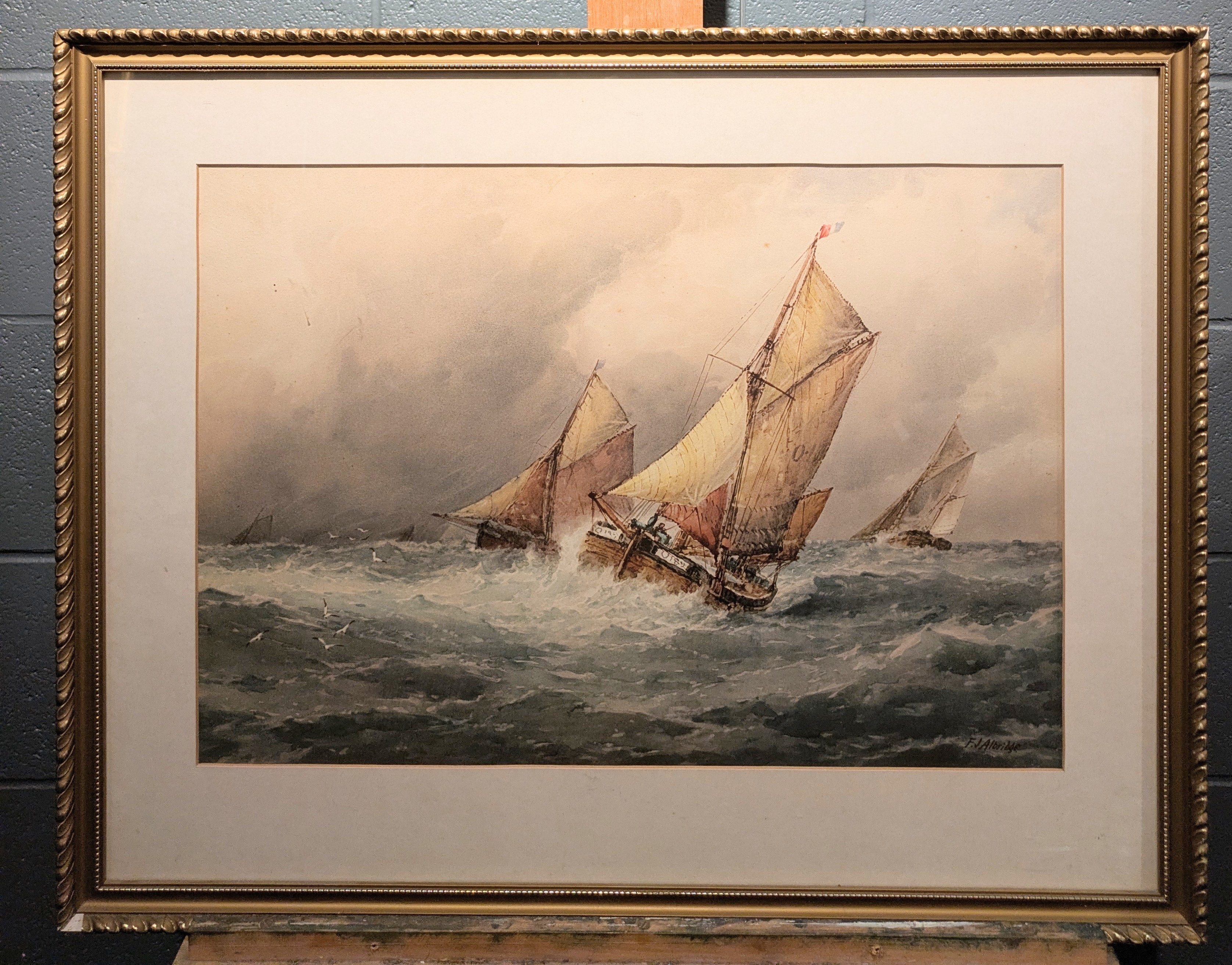 Frederick James Aldridge | Sailing boats on Choppy Waters | MutualArt