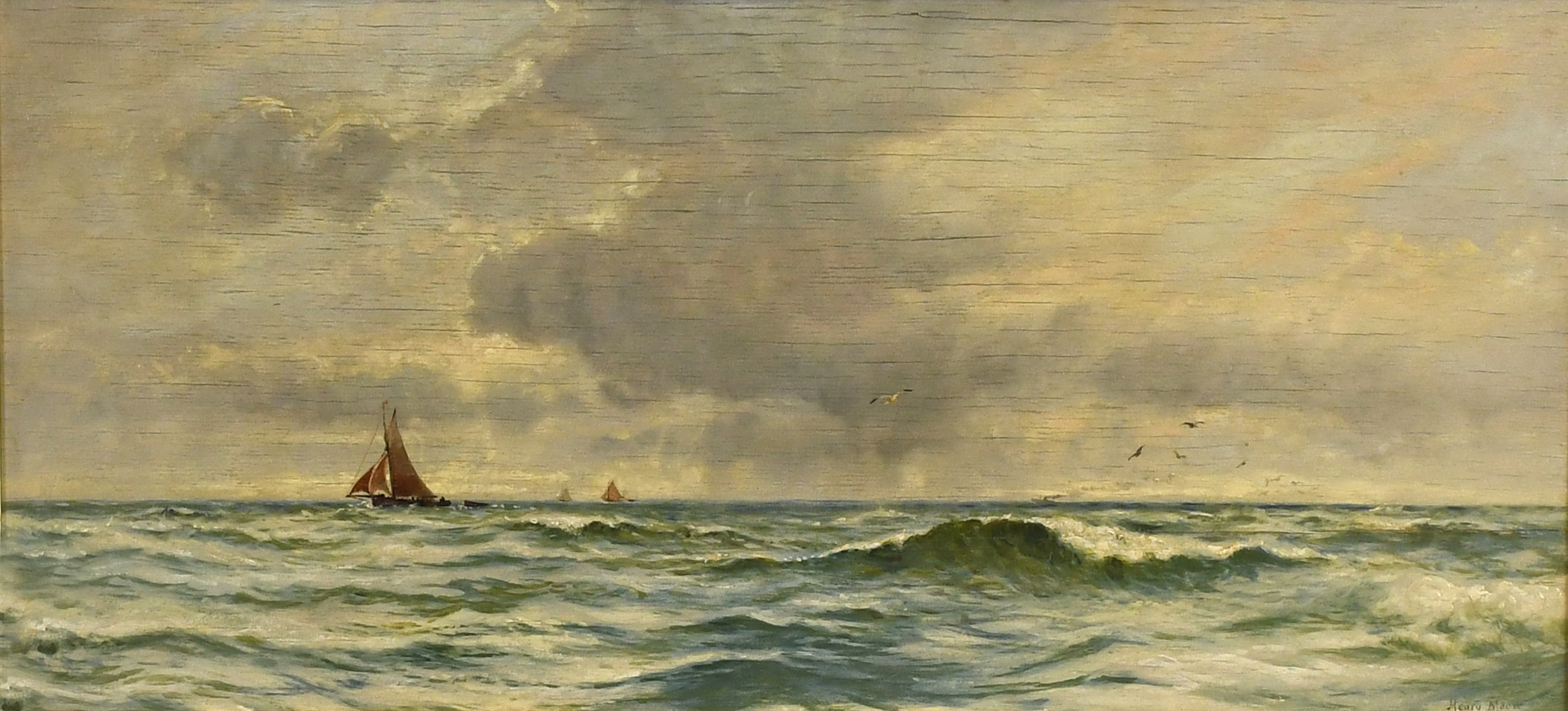 Henry Moore | Seascape with sailing ships | MutualArt