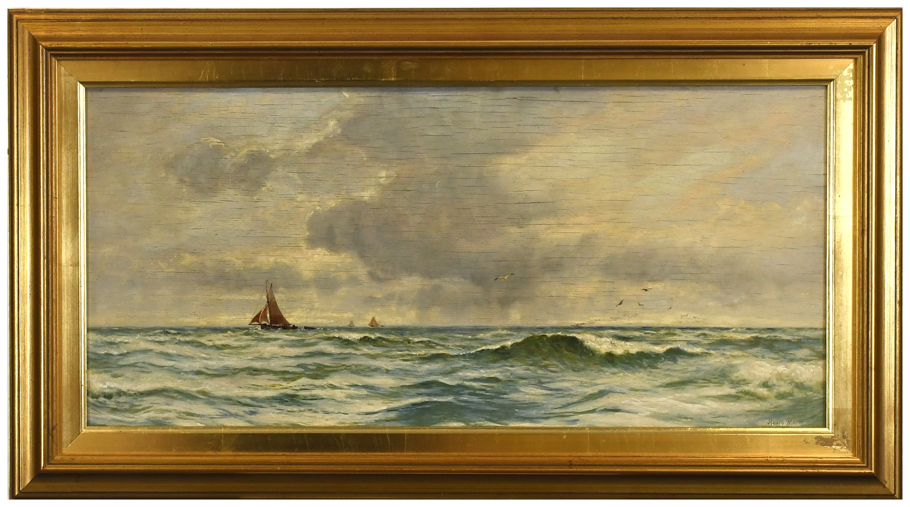 Henry Moore | Seascape with sailing ships | MutualArt