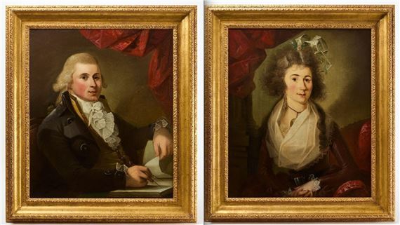 Christian Gullager | Pair of portraits depicting Nancy Dorr Clapp and ...