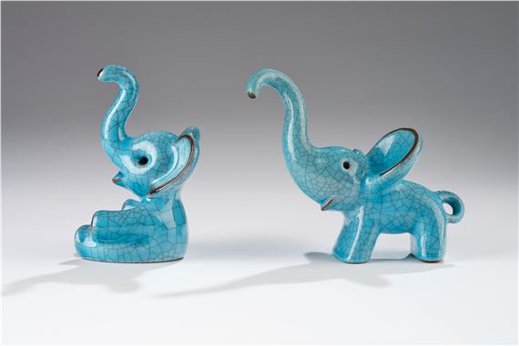 Walter Bosse | two elephants (1965) | MutualArt