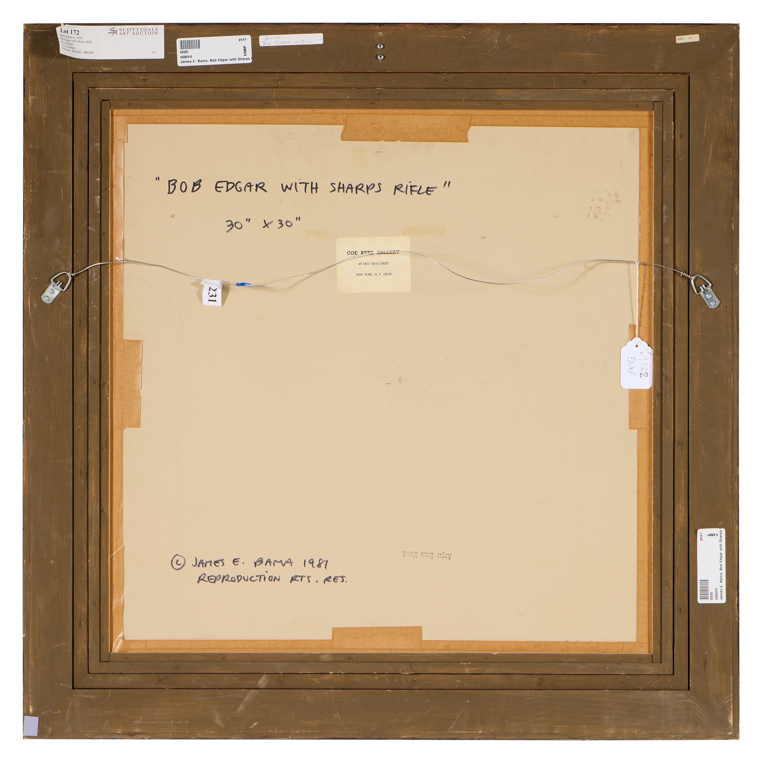 James Bama | Bob Edgar with Sharps Rifle (1981) | MutualArt