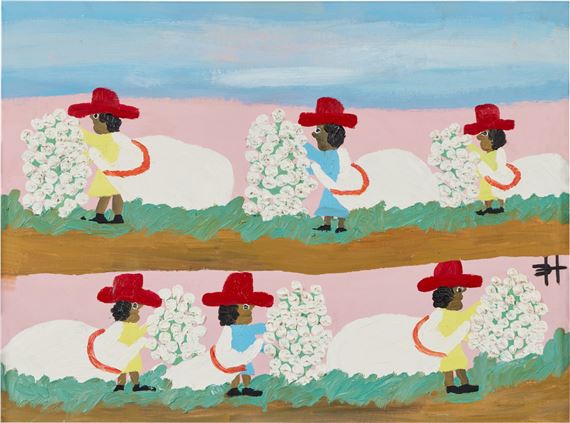 Clementine Hunter Picking Cotton 1975 Mutualart