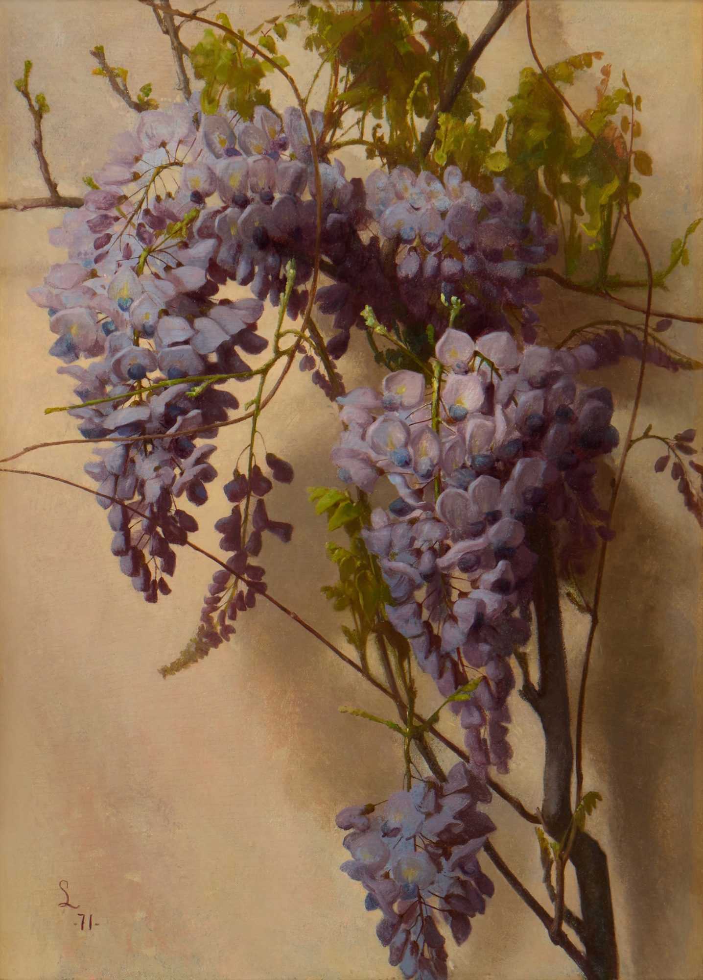 George Cochran Lambdin | Wisteria on a Wall (1871) | MutualArt