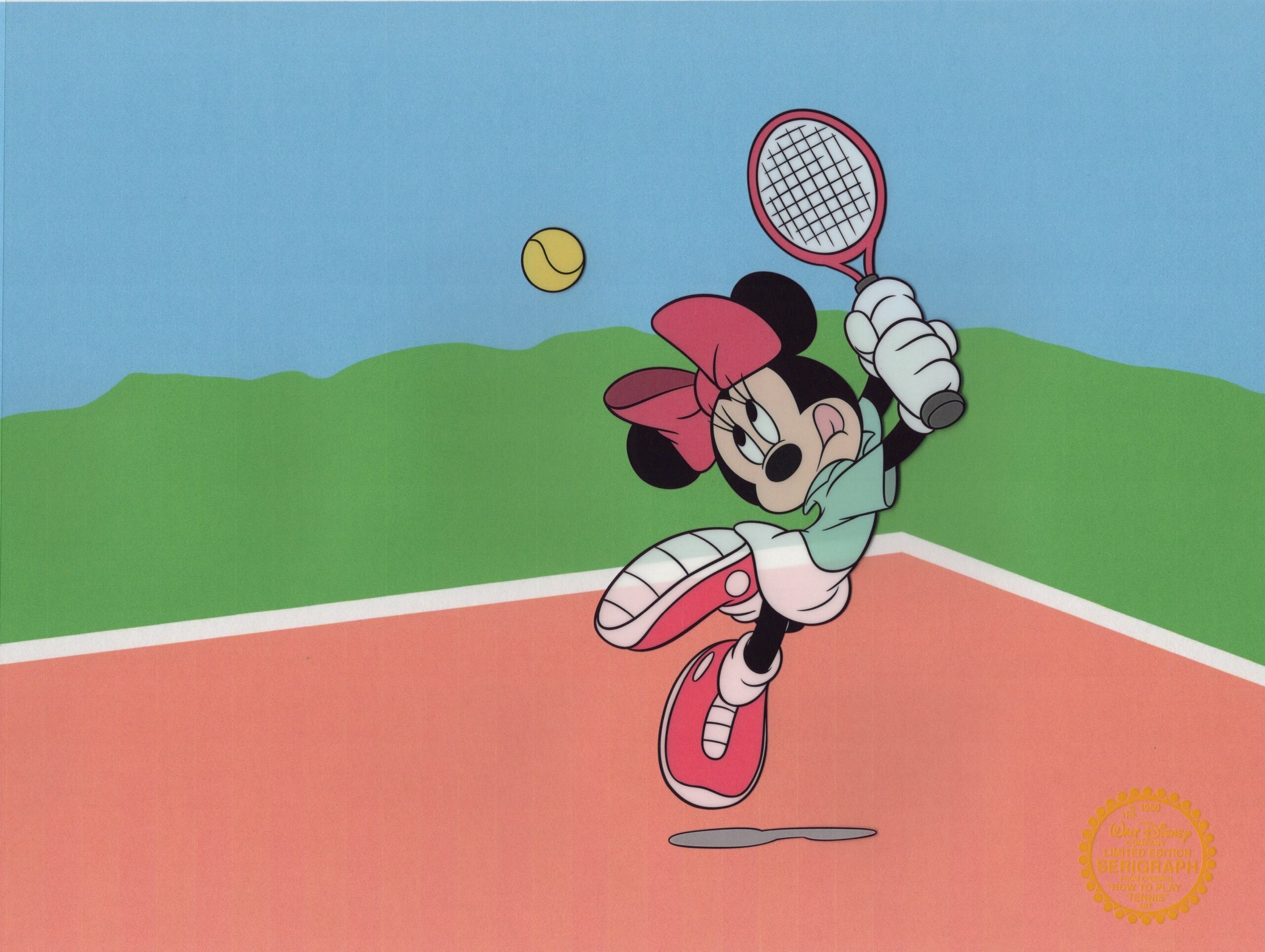 Walt Disney | DISNEY MINNIE MOUSE TENNIS Sericel Animation Art Cel ...