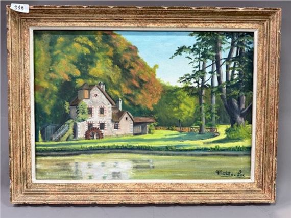 Michel DU Lac | View of the mill in the Queen's hamlet | MutualArt