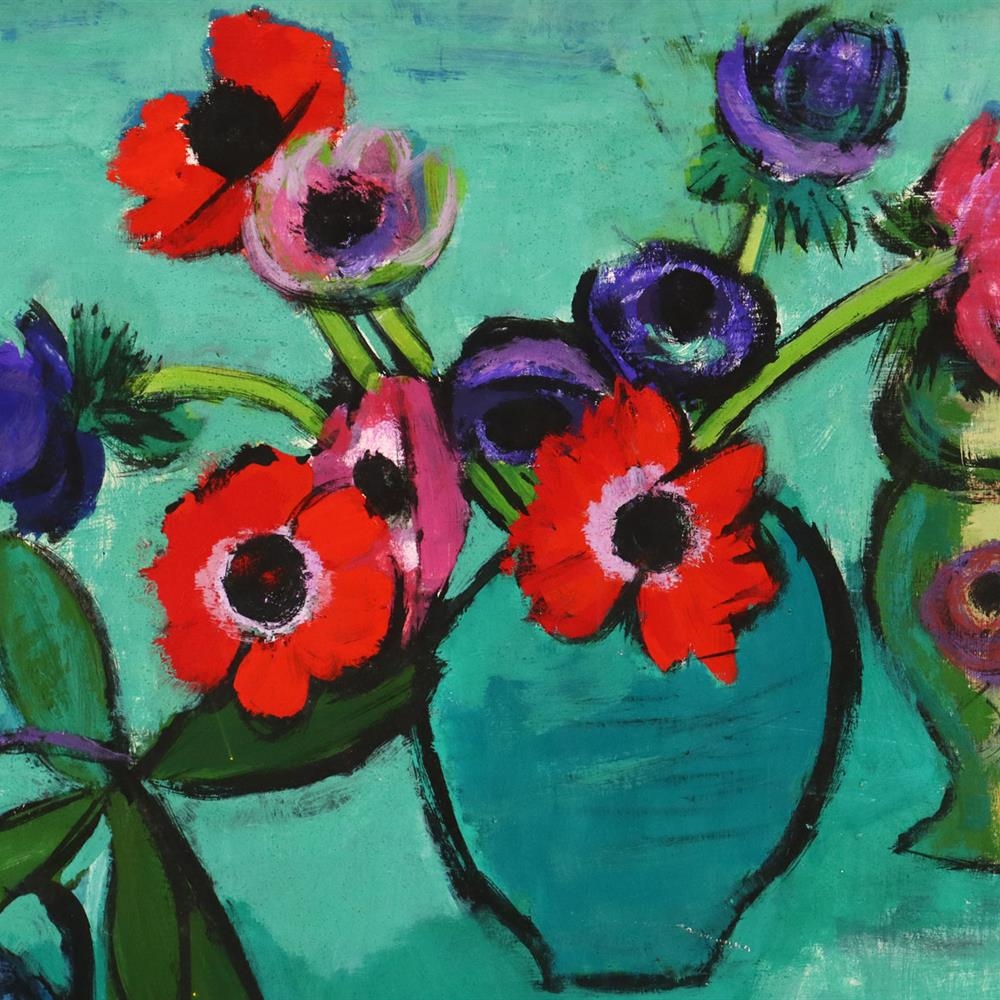 Eitel Klein | Annemonen in Grün | MutualArt