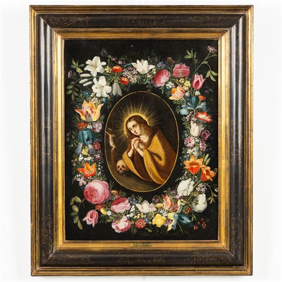 Danielsz. Andries | 'Mary Magdalene with Memento Mori and a Garland of ...