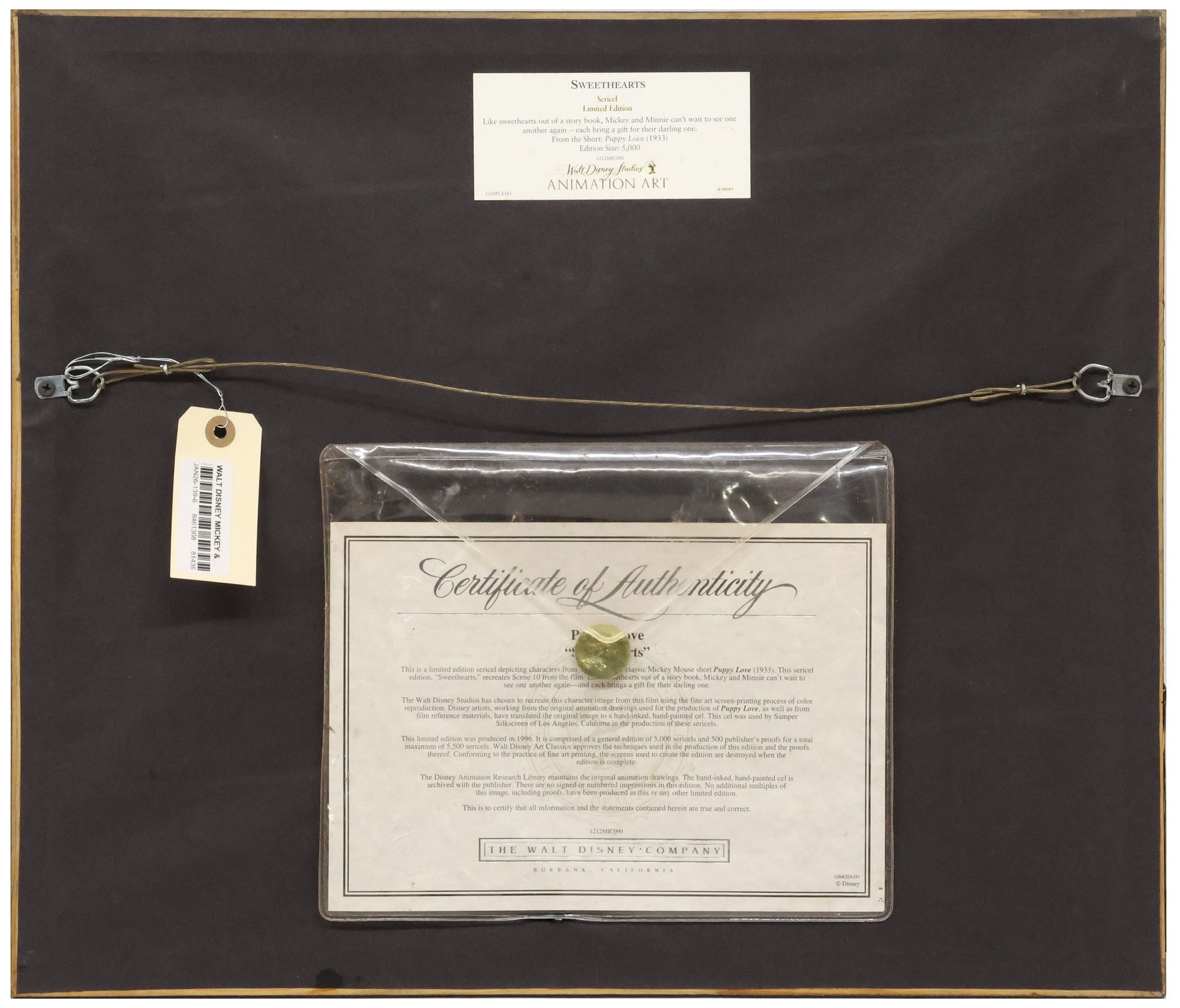 Walt Disney Studios | Sweethearts, showing Minnie Mouse with a heart ...