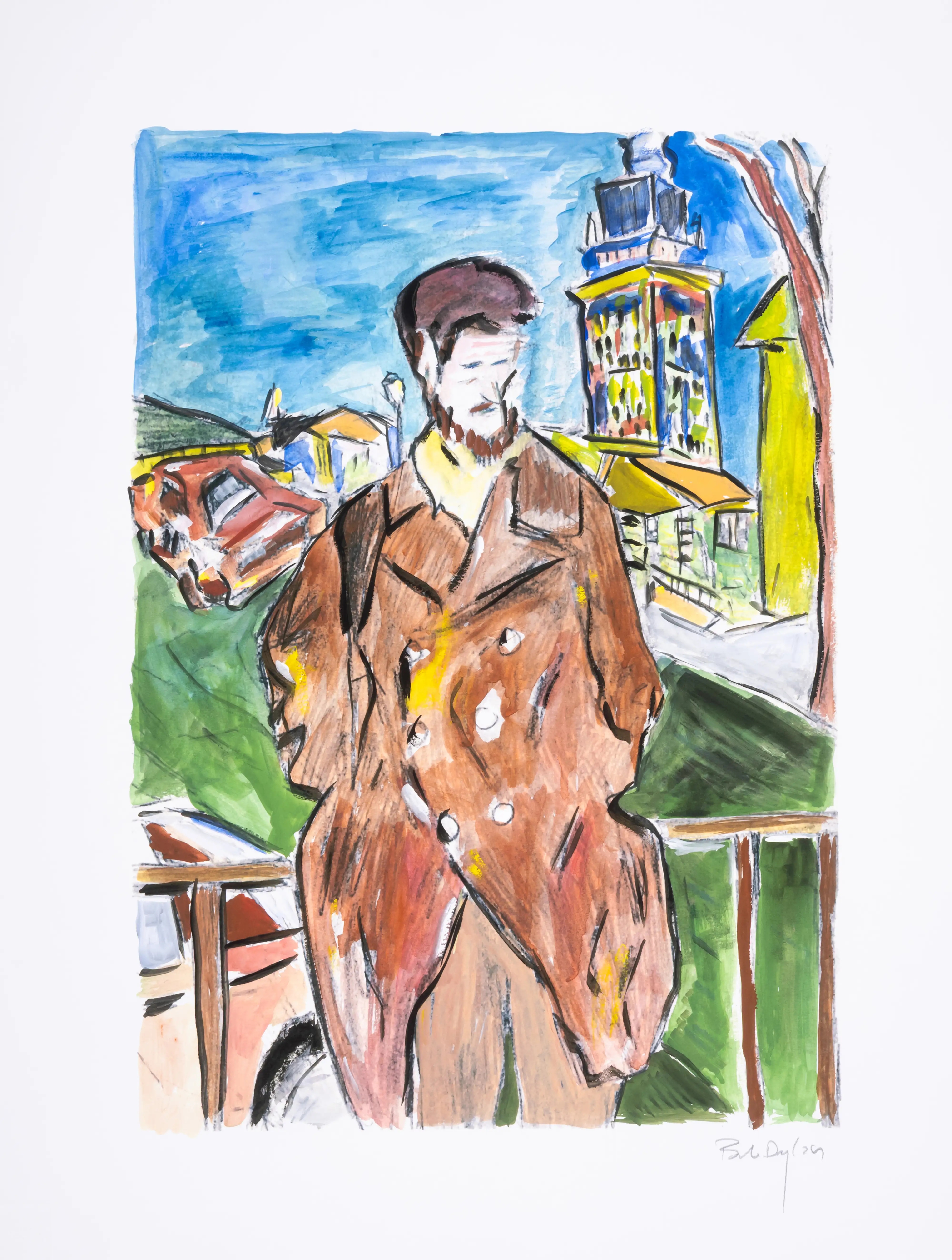 Bob Dylan | Man On A Bridge, from The Drawn Blank Series (2008) | MutualArt