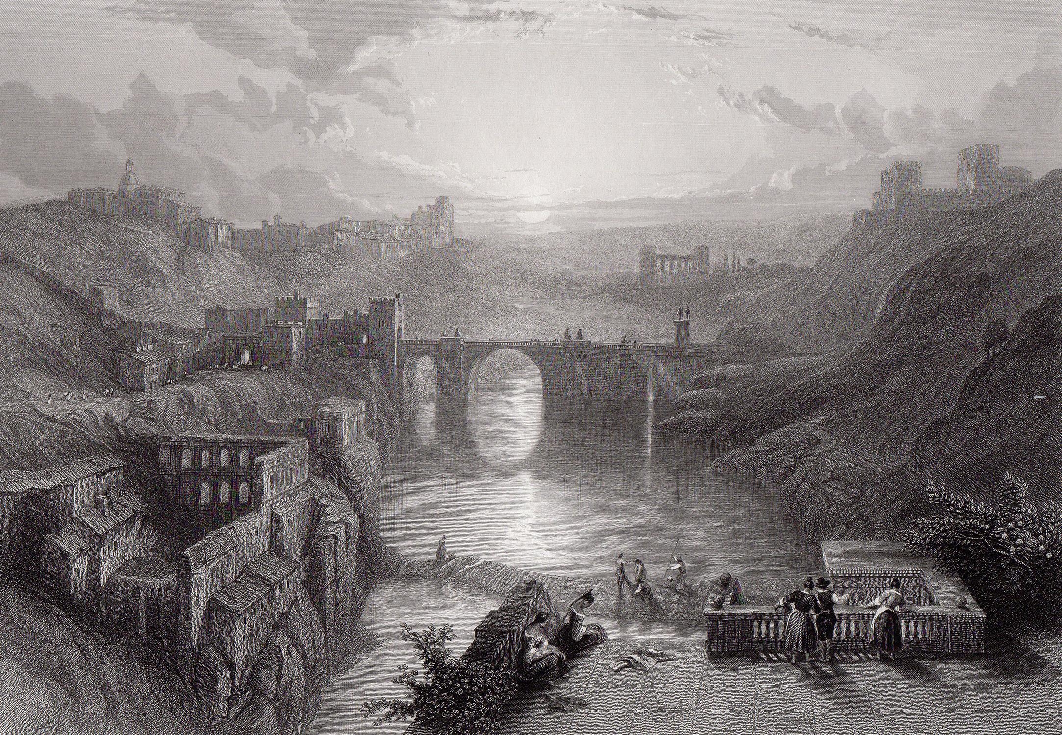 David Roberts | The Bridge of Toledo (1855) | MutualArt