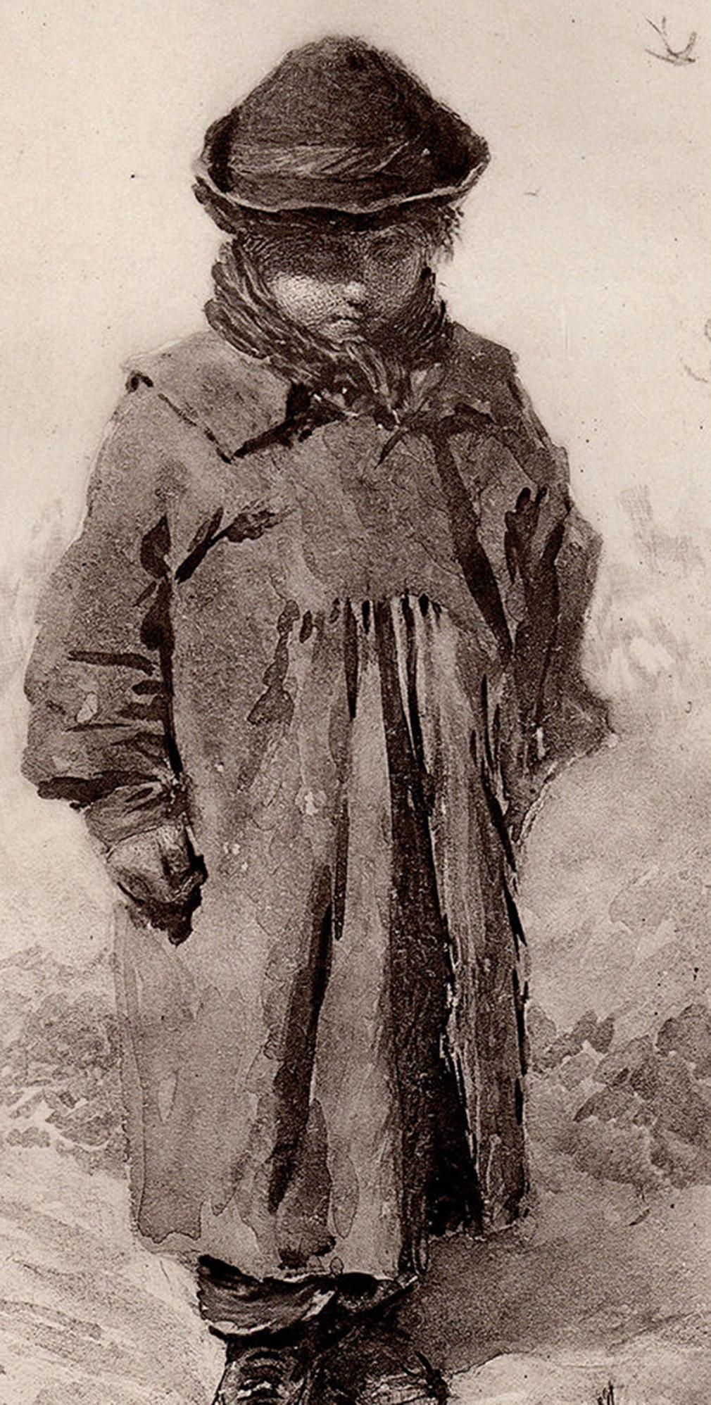 Frederick Walker | Harsh Winter (1876) | MutualArt