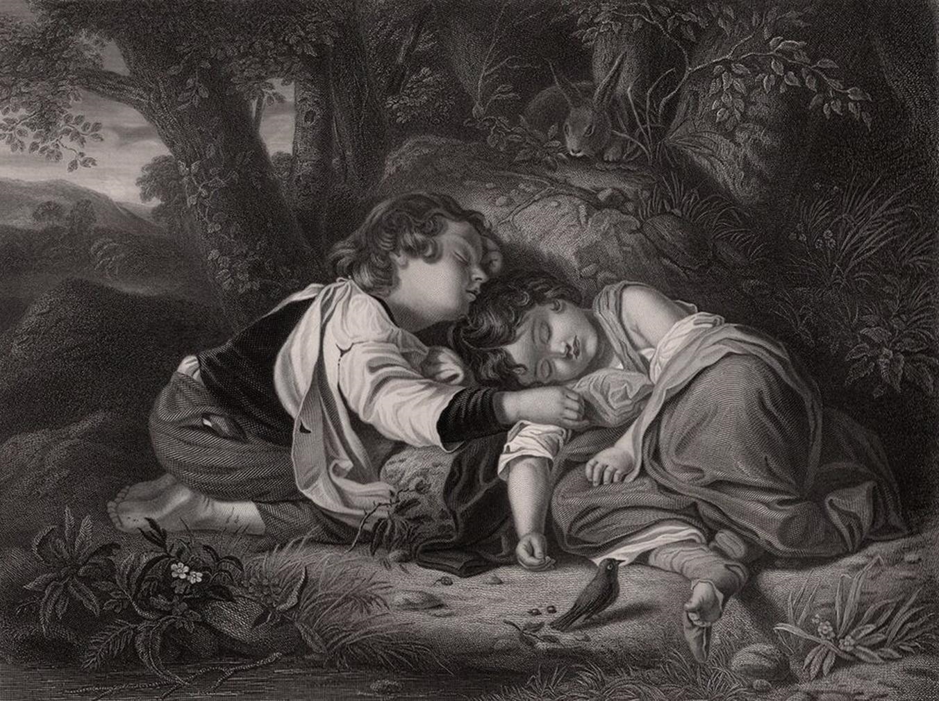 John Thomas Peele | Children Sleeping the Forest (1856) | MutualArt