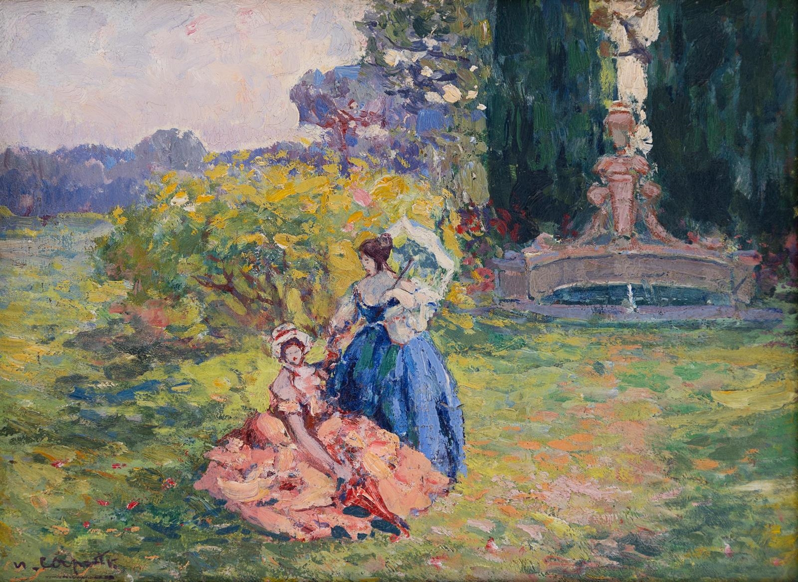 Ulisse Caputo | Dame in giardino | MutualArt