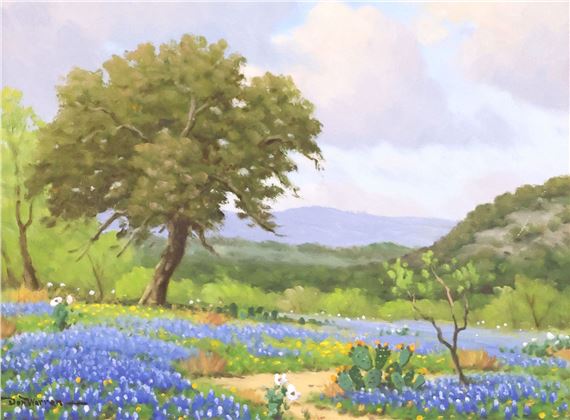 Don Warren | BLUEBONNETS LANDSCAPE | MutualArt
