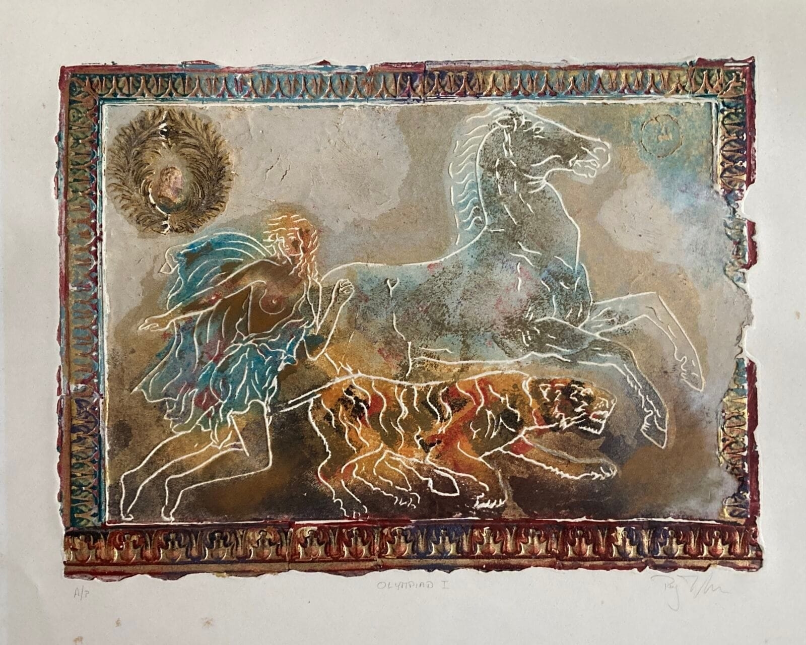 Roy Tonkin | Embossed etching with gold highlights | MutualArt