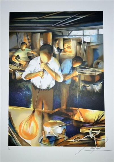 Raymond Poulet | souffeurs de verre | MutualArt