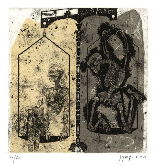 Vladimir Zuev | Lot of ±170 ex libris and sm. graphics, mixed ...