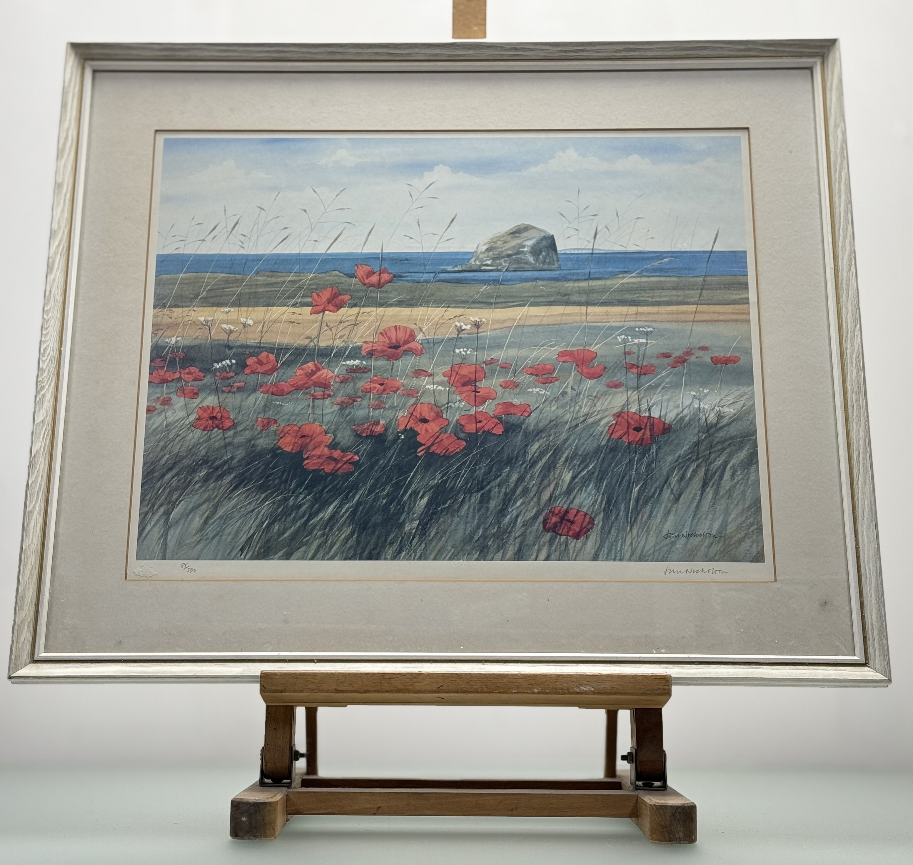 Jim Nicholson | Poppies and The Bass Rock | MutualArt