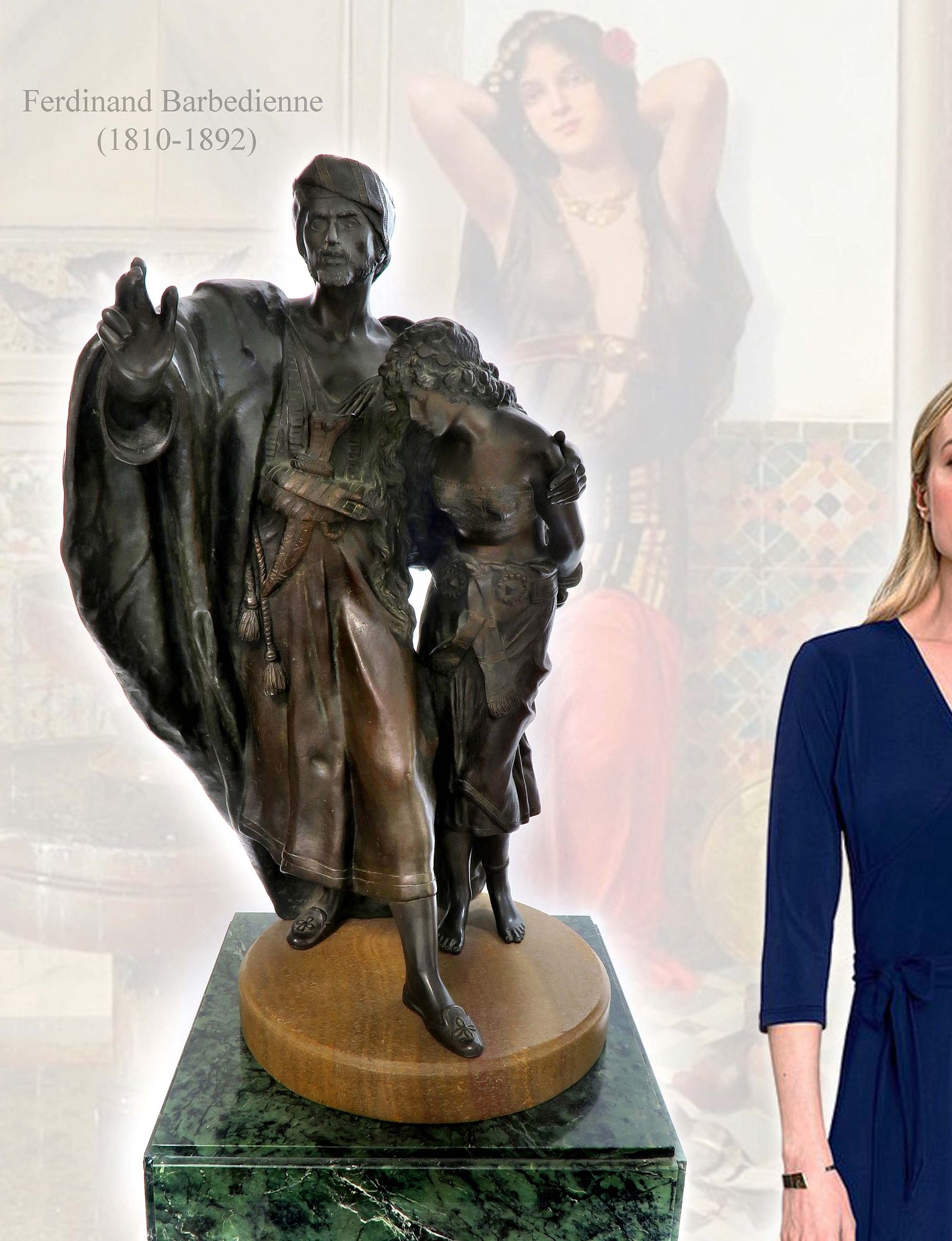 Ferdinand Barbedienne | The Slave Trader, A Large 19th C. Ferdinand ...