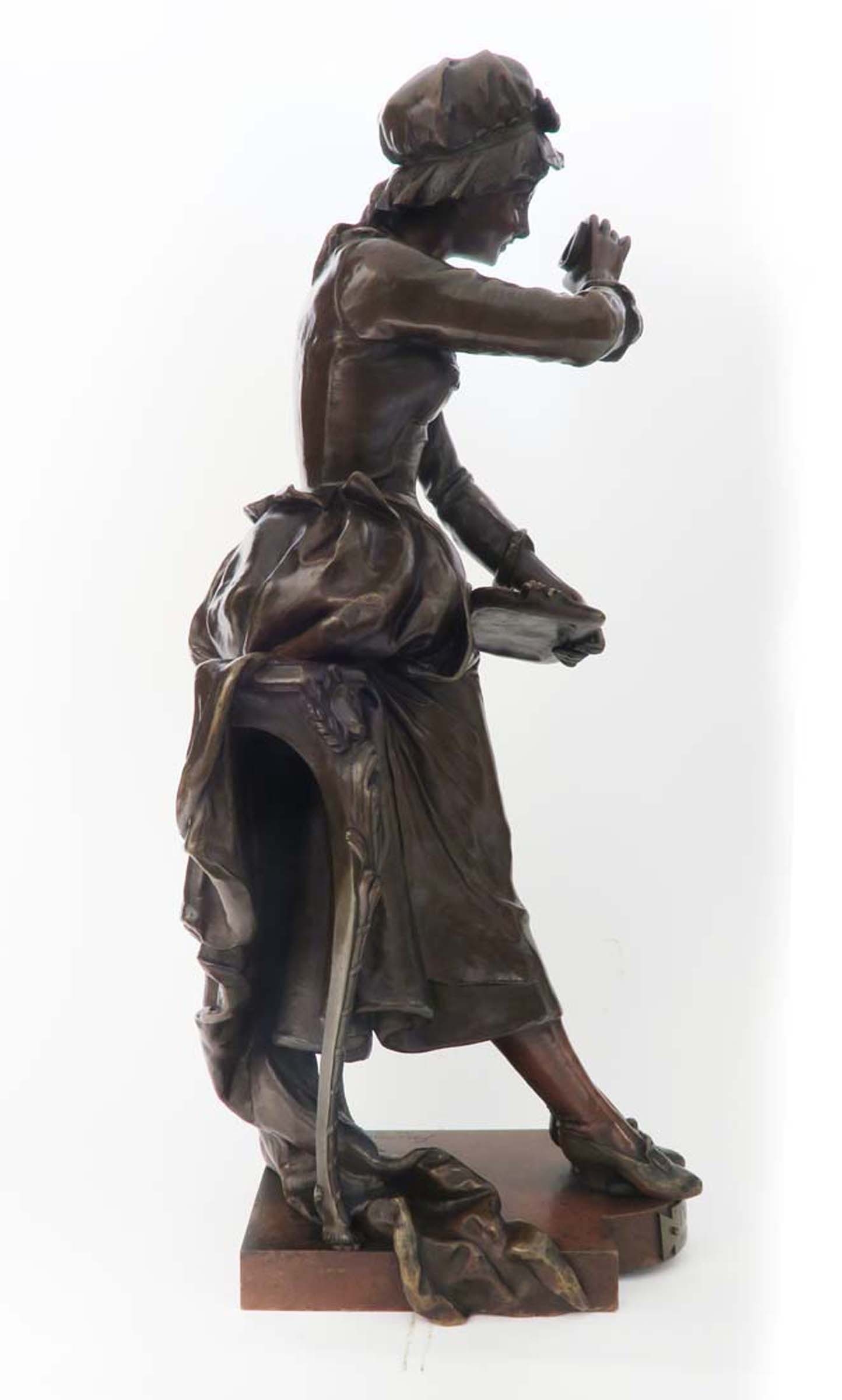 Ernest Justin Ferrand | 19th C. Important Original Bronze Maiden ...