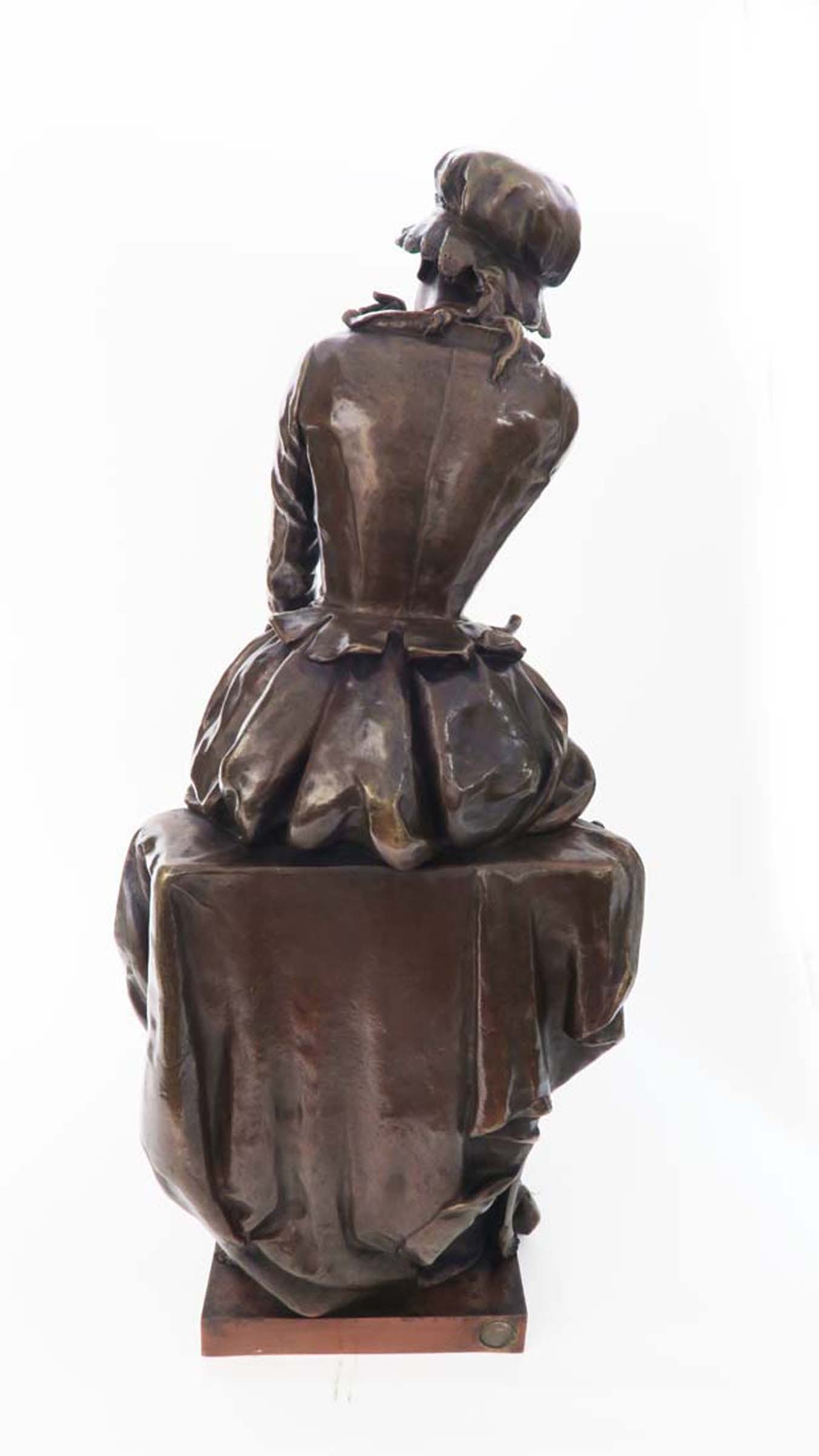 Ernest Justin Ferrand | 19th C. Important Original Bronze Maiden ...