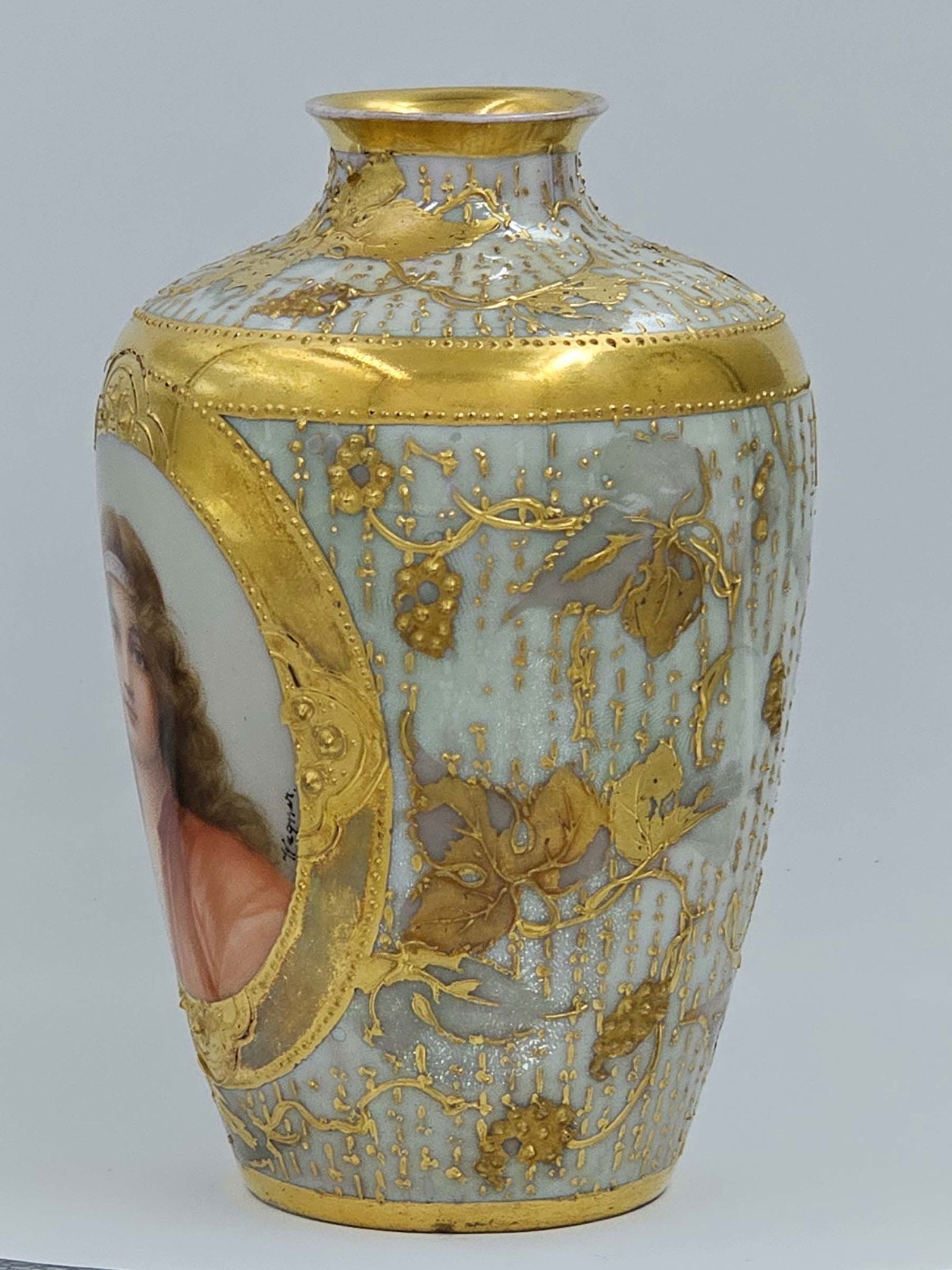 Wagner | 19th C. Hand Painted Royal Vienna Porcelain Vase Signed By ...