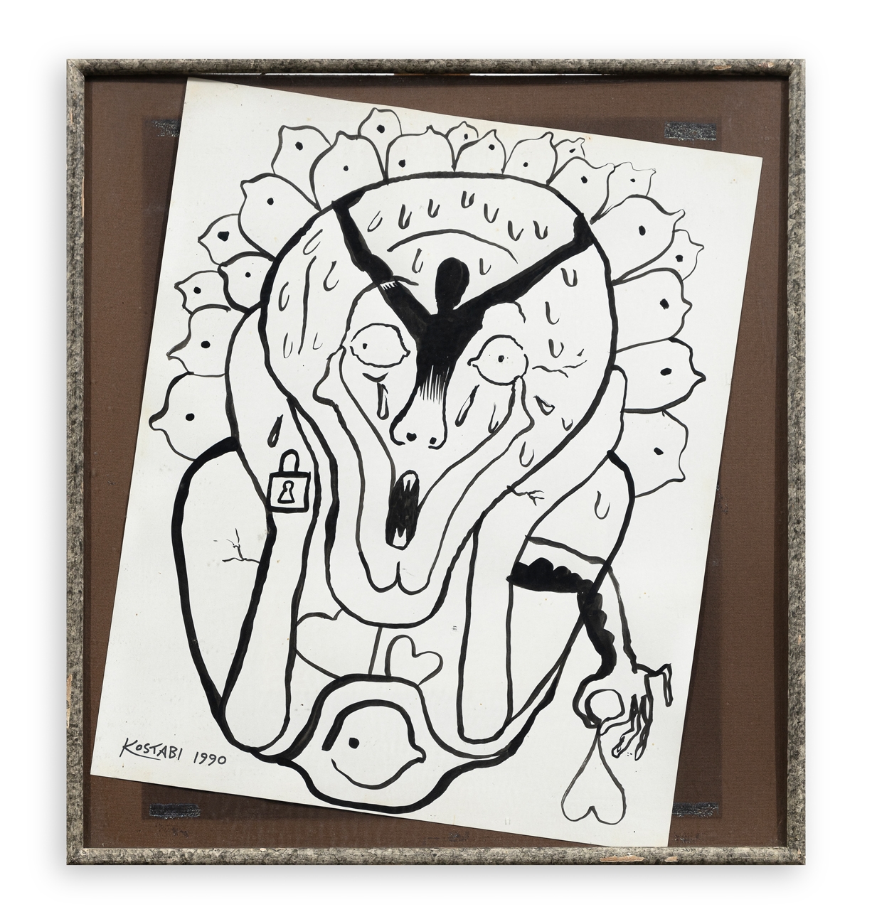 Mark Kostabi | Stock plummet (1990) | MutualArt