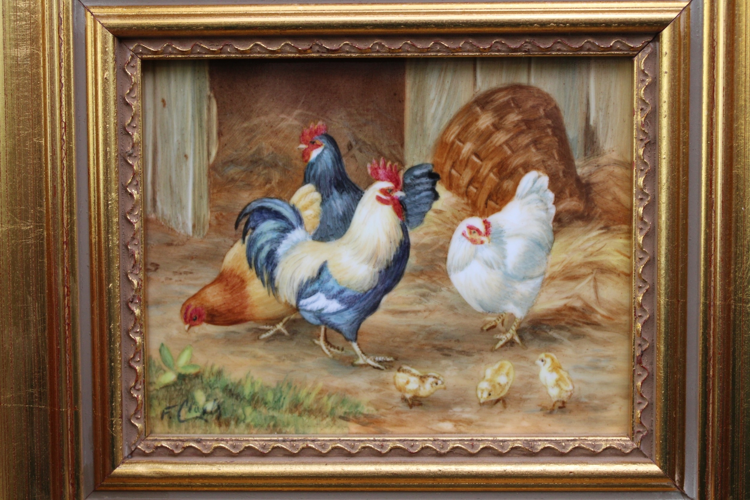 F. Clark | Chickens and chicks | MutualArt