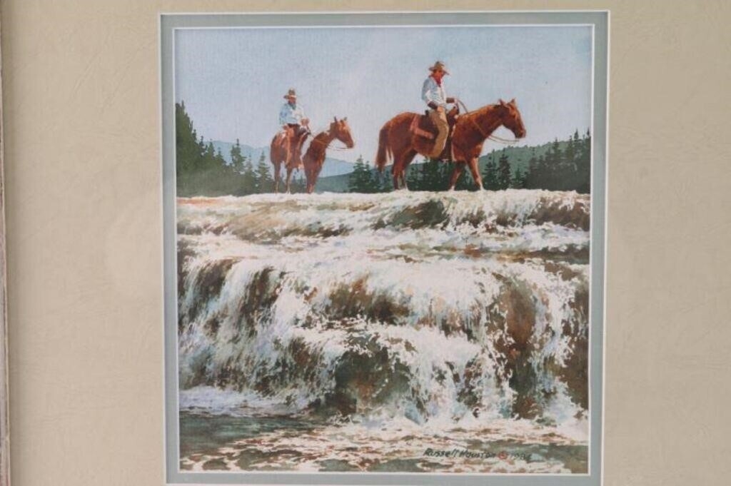 Russell Houston | Cowboys on horseback | MutualArt
