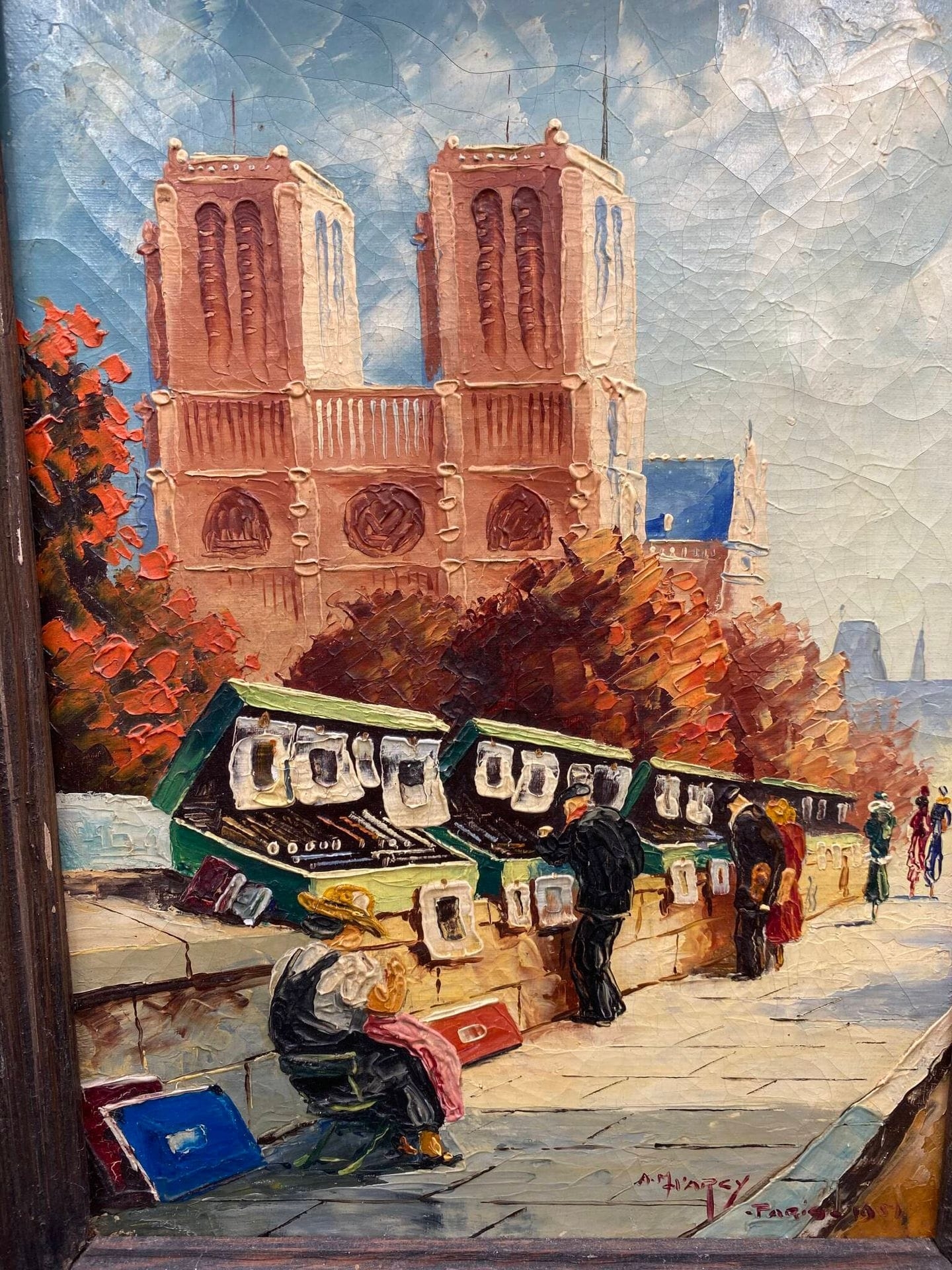 André Marie D’Arcy | The quays at Saint Michel with the booksellers and ...