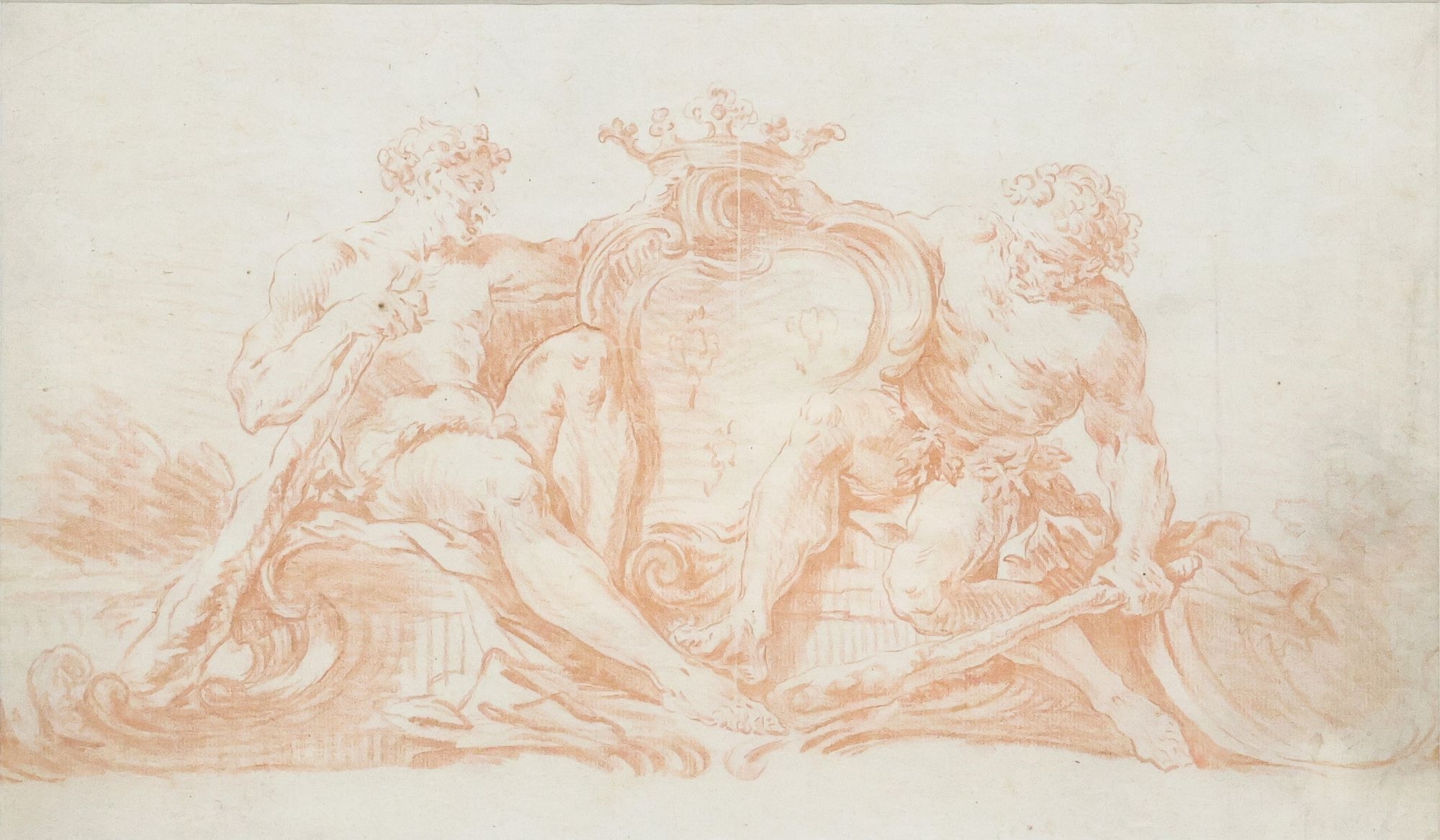 Italian School | Classical Style Allegorical Figures Flanking Vacant ...