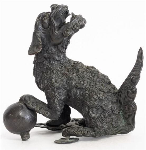 Chinese School, 19th Century | 19thc Chinese Bronze Foo Dog Sculpture 5 ...