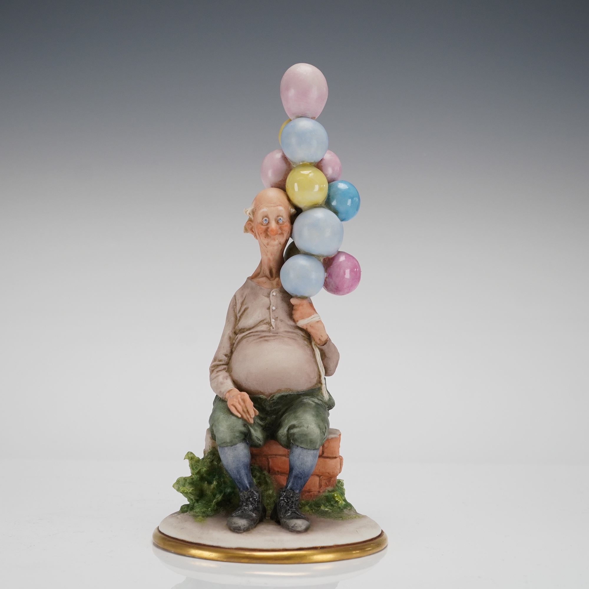 Giuseppe Cappe | Capodimonte Porcelain Figurine of a Man with Balloons ...