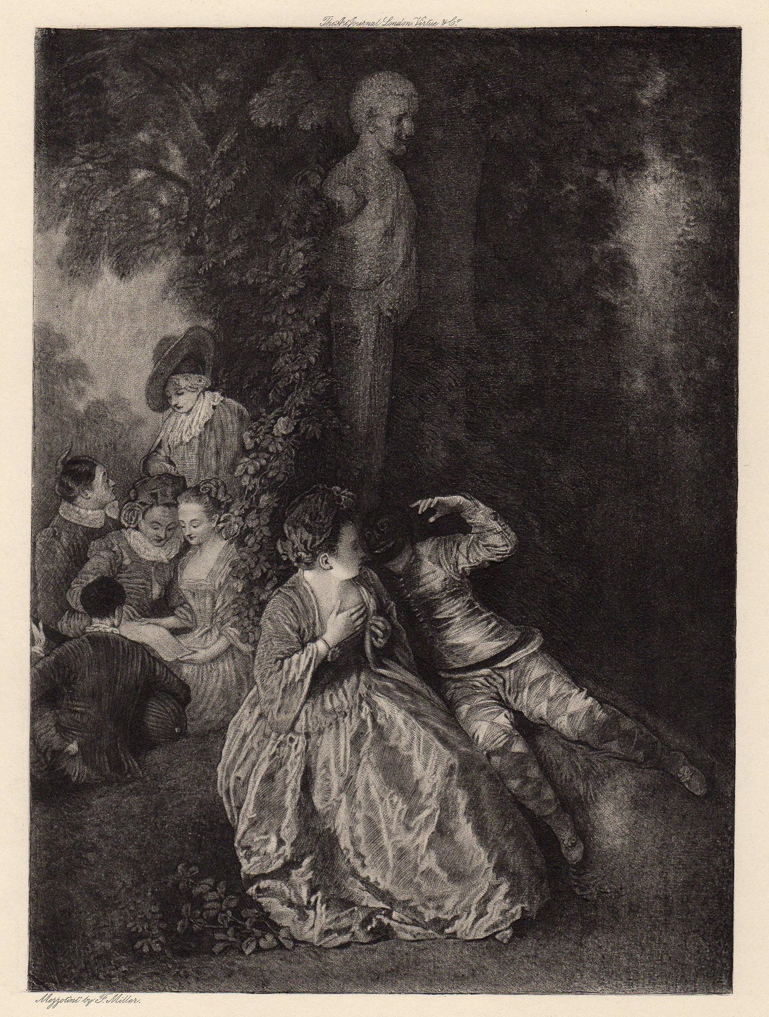 Jean-Antoine Watteau | Harlequin + Columbine (1908) | MutualArt