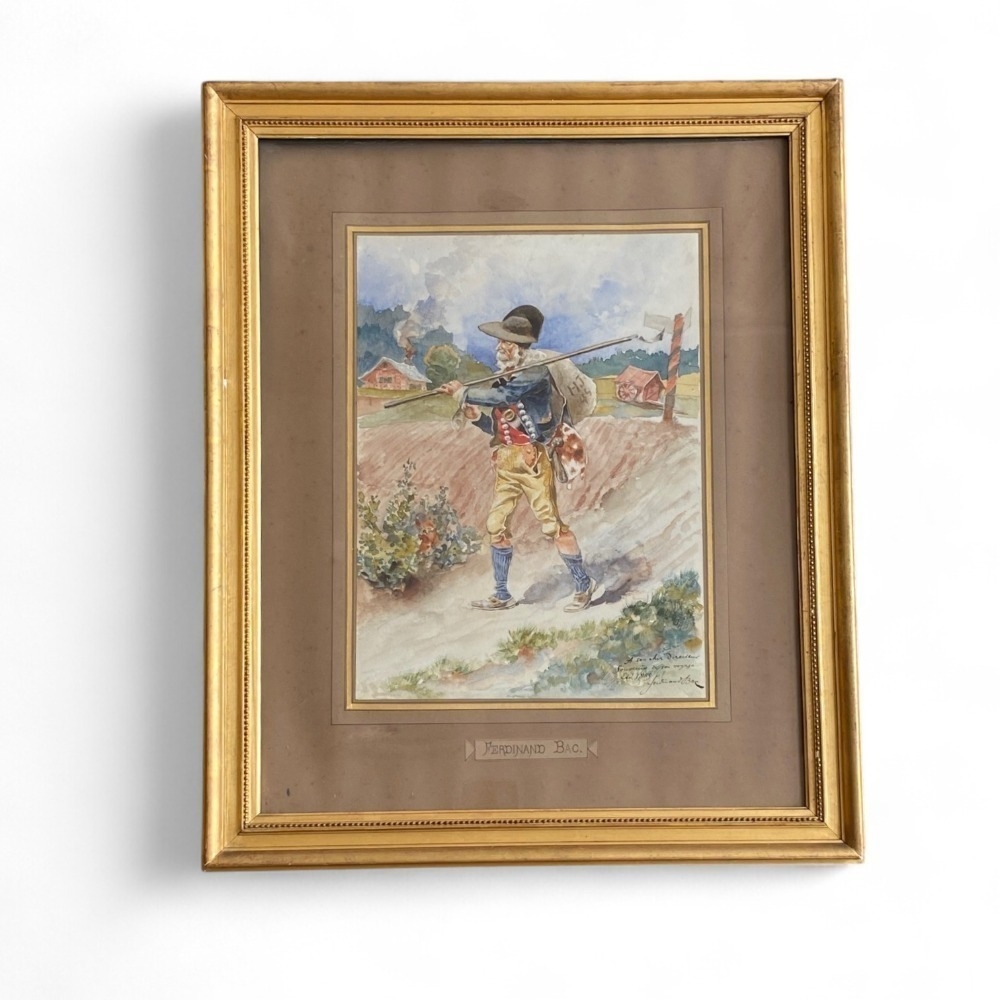 Ferdinand Bac | Two Watercolours of Gentleman travelers | MutualArt